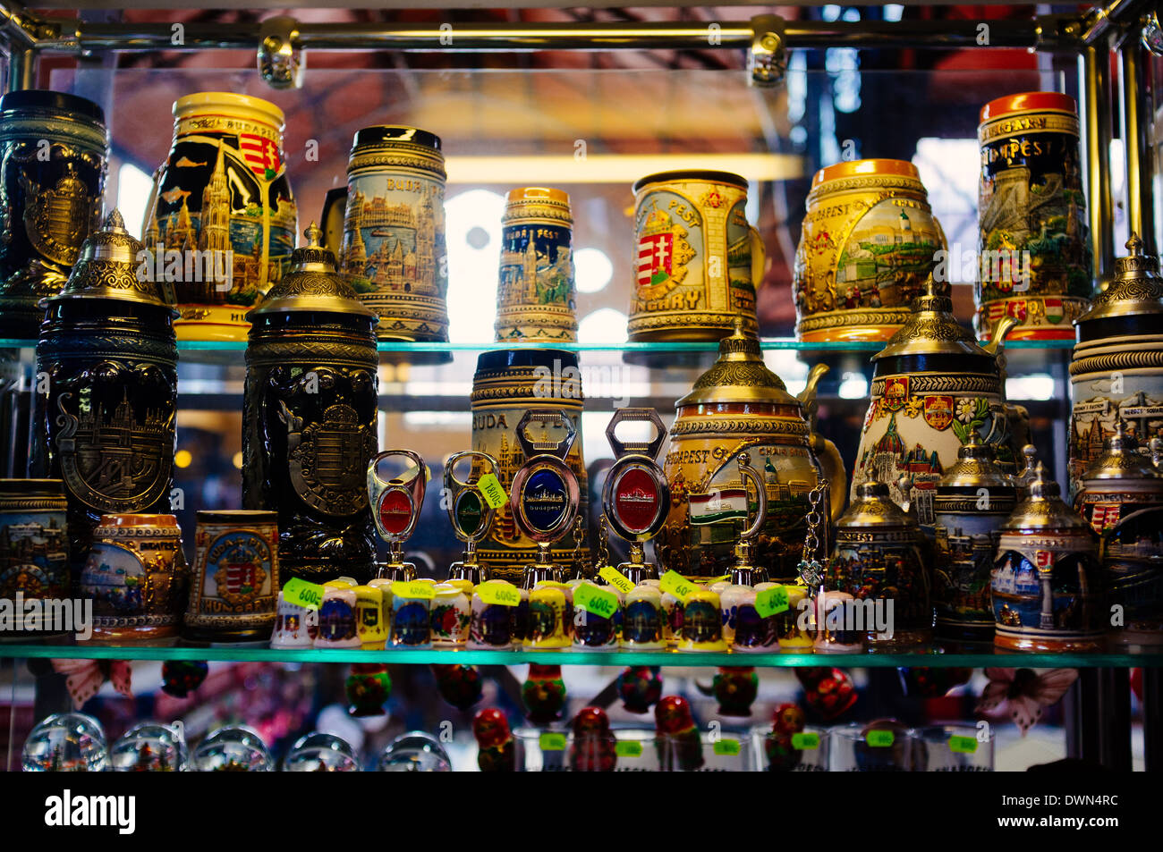 Souvenirs in the Great Market Hall Stock Photo - Alamy