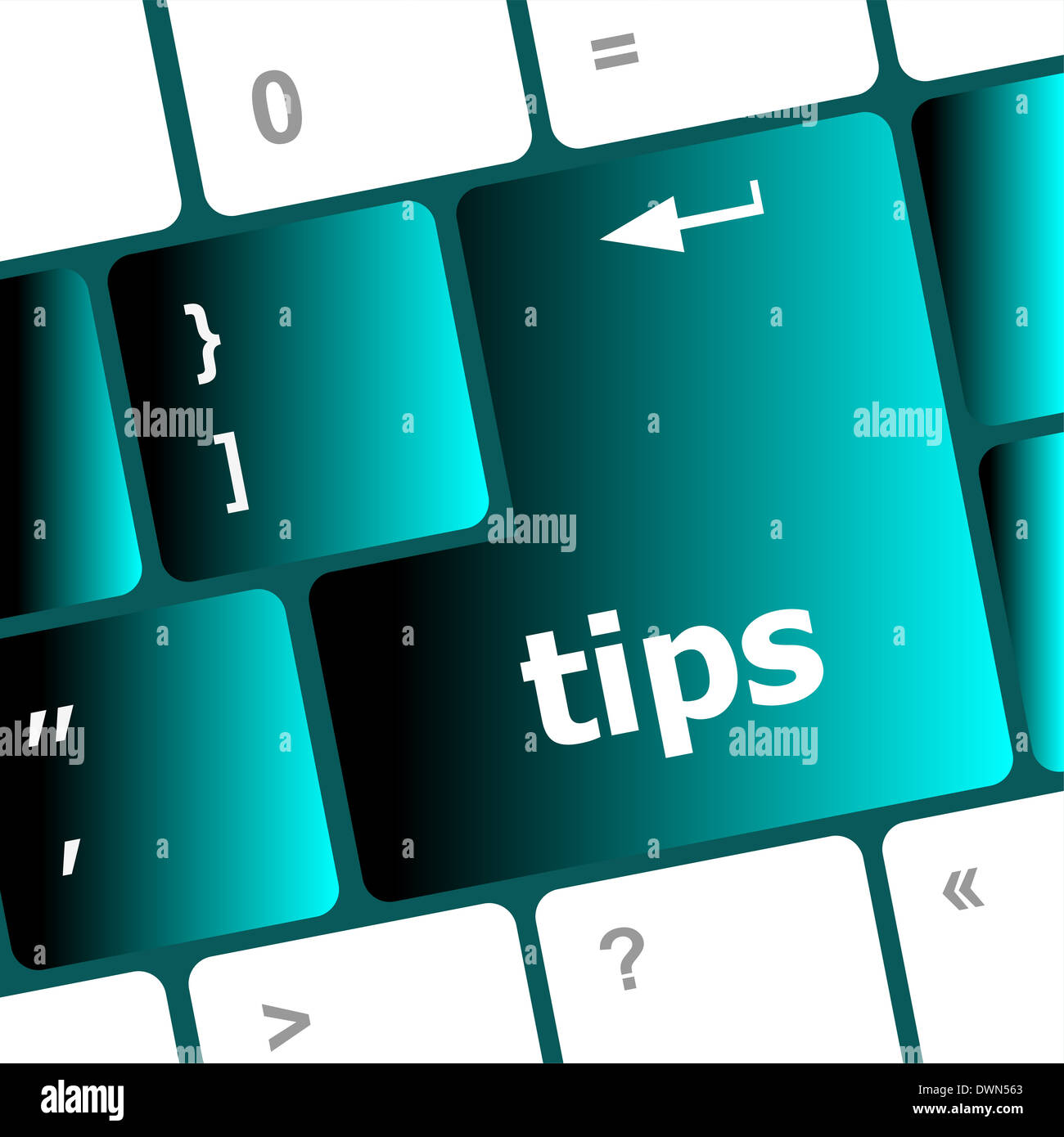 keyboard key, tips button on computer pc icon Stock Photo - Alamy