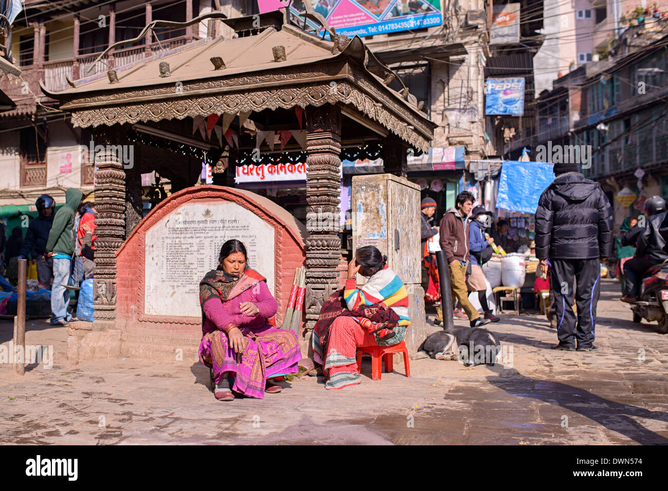 People in the streets of Kathmandu, Nepal Stock Photo - Alamy