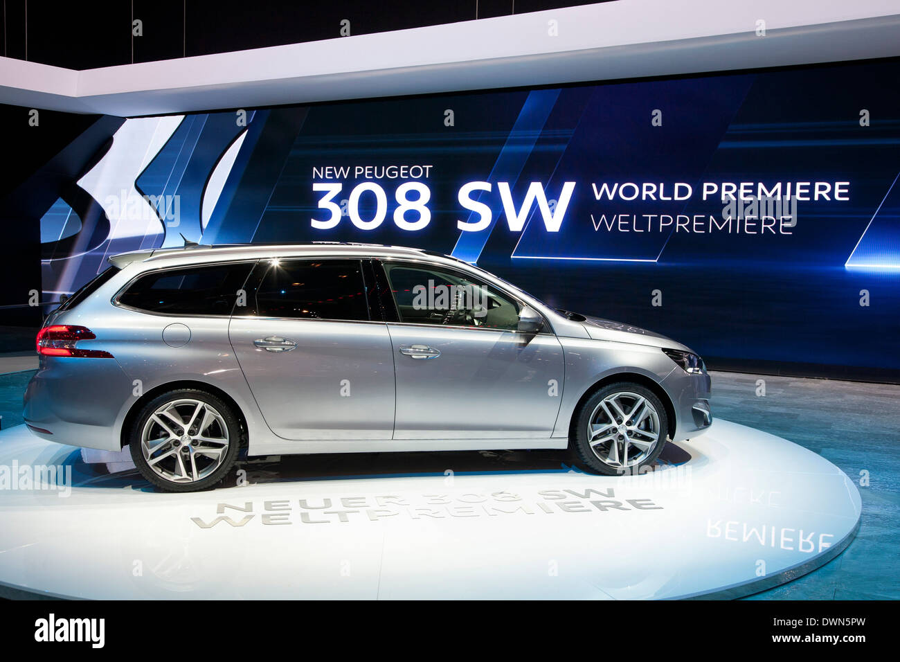 Peugeot 308 SW 'Car of the Year 2014' at the 84th Geneva International ...