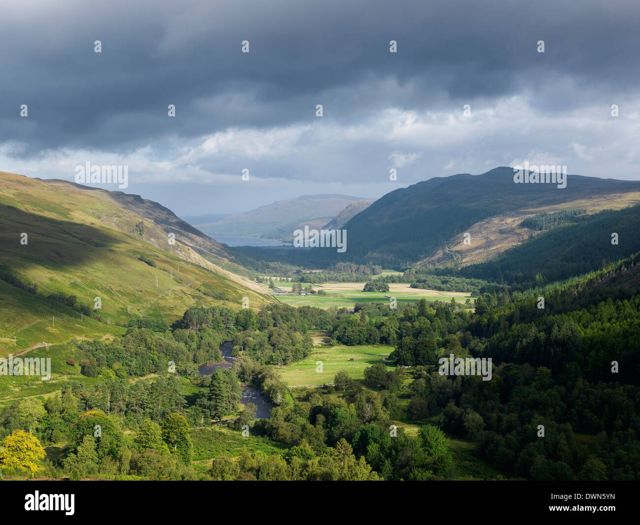 Looking back towards Loch Broom from near Braemore, Scottish Highlands ...