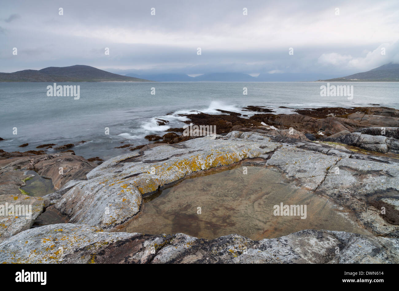A view across the Sound of Taransay from near Horgabost, Isle of Harris ...
