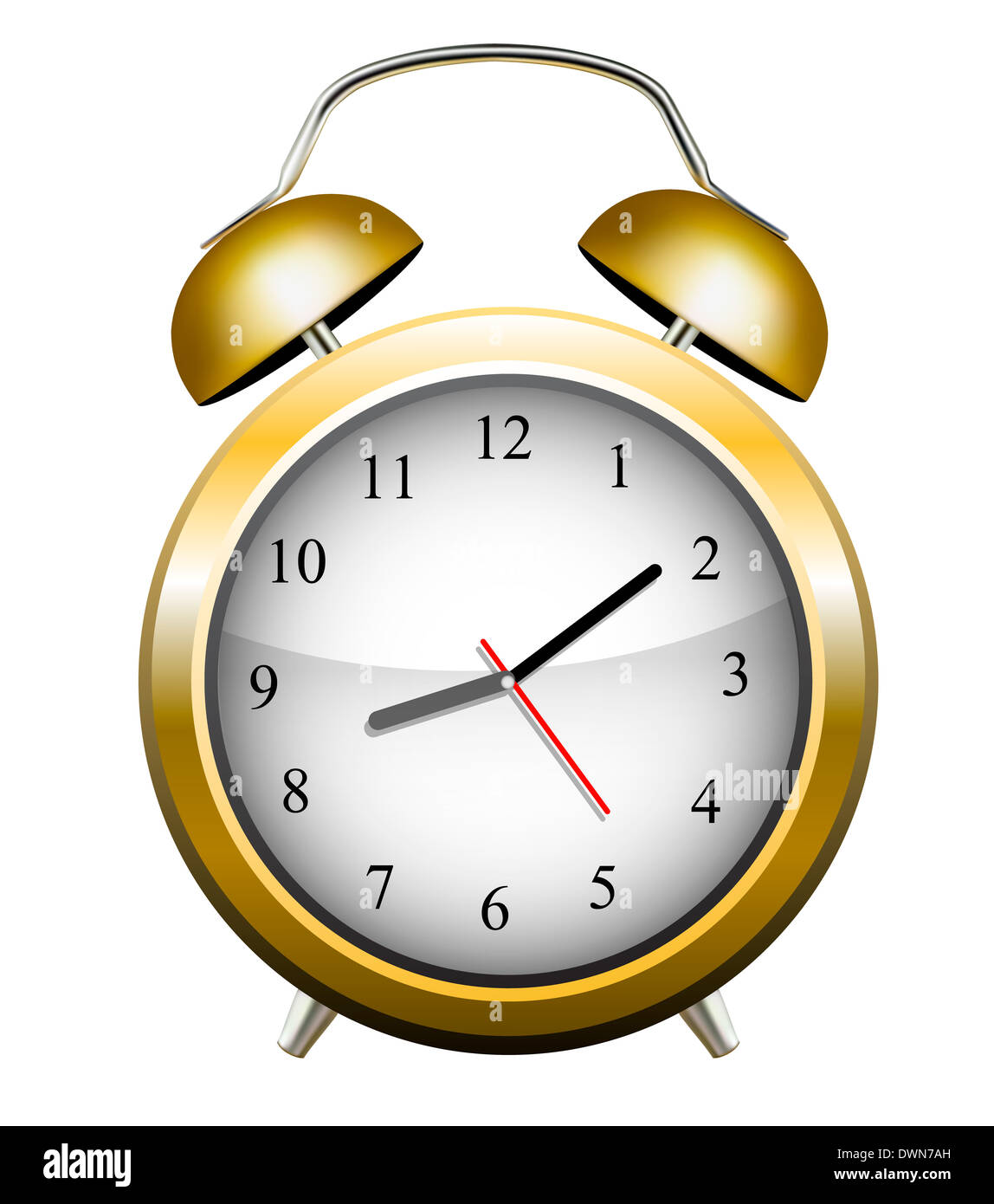 Yellow alarm clock. Vector Stock Photo - Alamy
