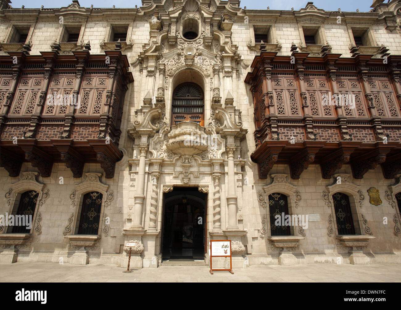 The Archbishop's Palace of Lima, Lima, Peru Stock Photo - Alamy
