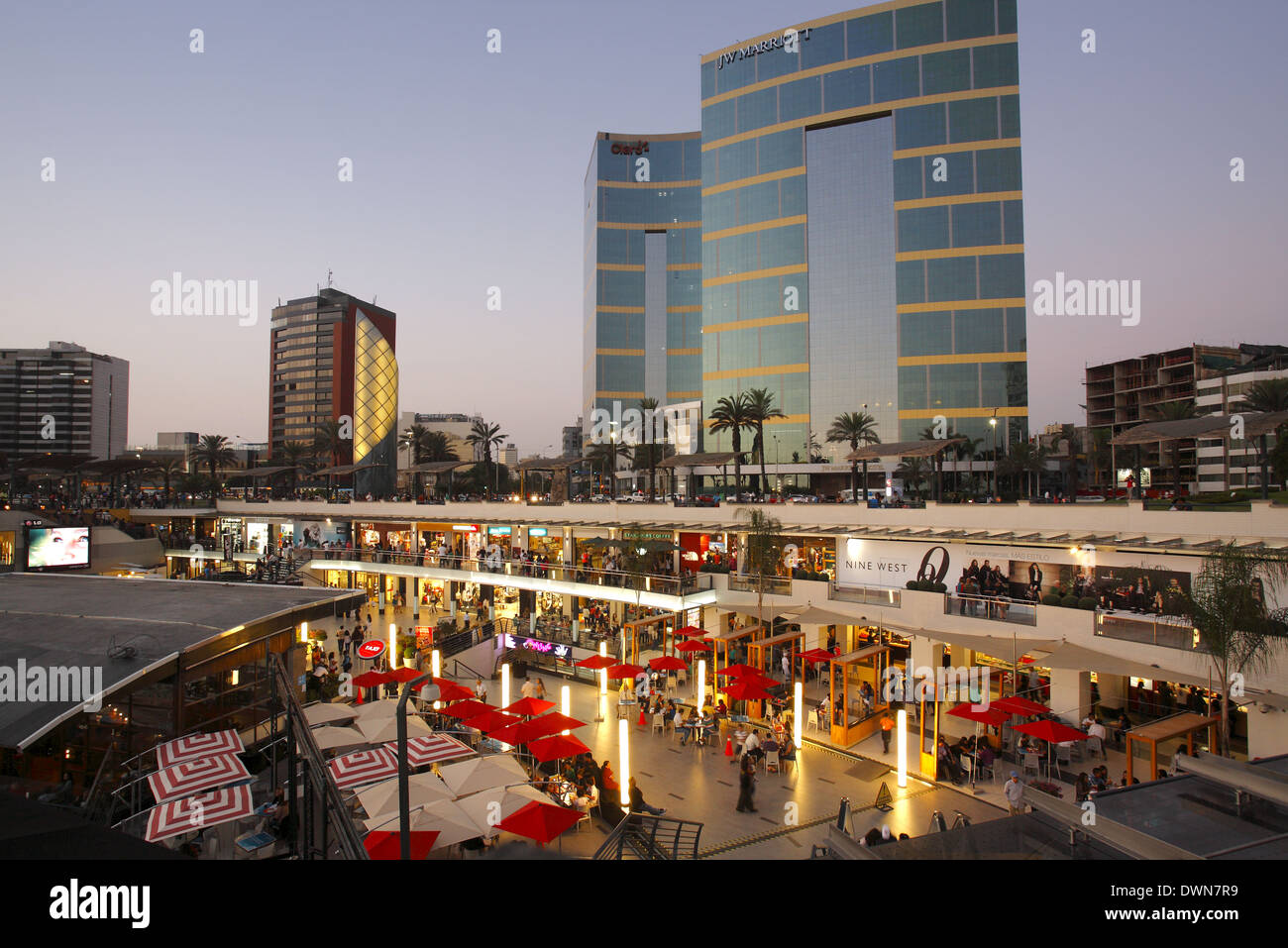 The Larcomar shopping center in the Miraflores district of Lima, Peru ...