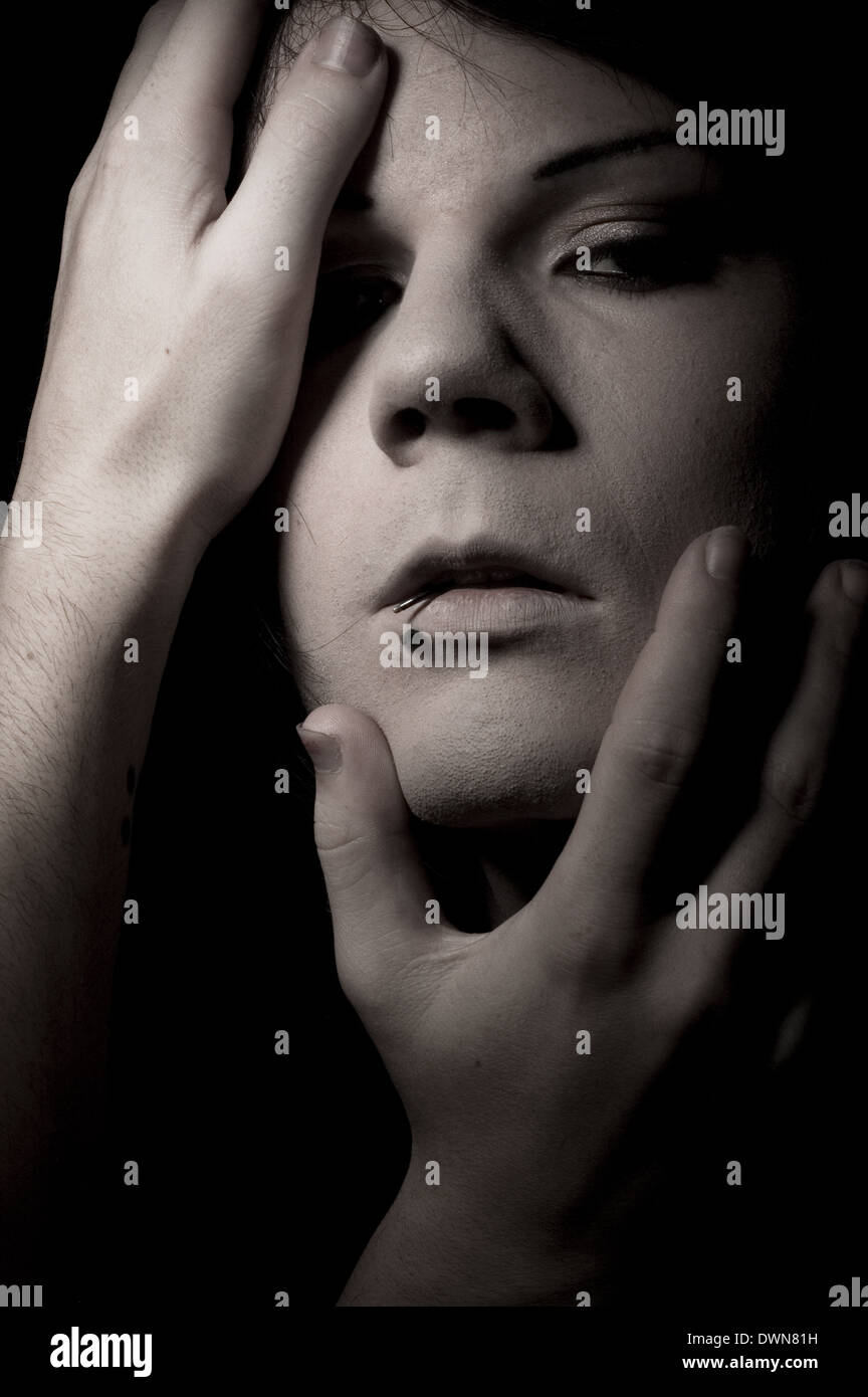 Hands supporting his chin hi-res stock photography and images - Alamy