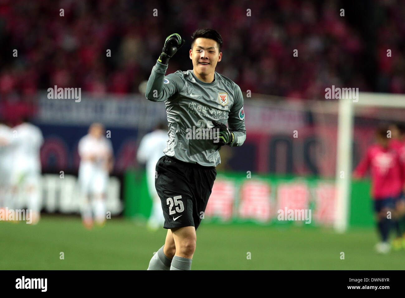 Osaka, Japan. 11th Mar, 2014. Wang Dalei (Shandong) Football/Soccer ...
