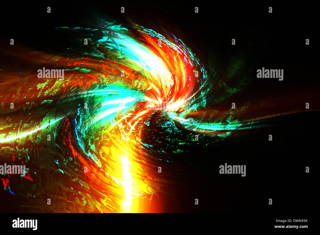 colorful abstract explosion on a black background Stock Photo - Alamy