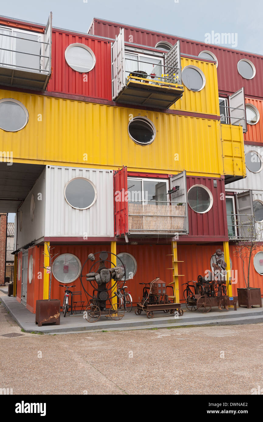 Container city ingenious use of construction from old steel alternative ...