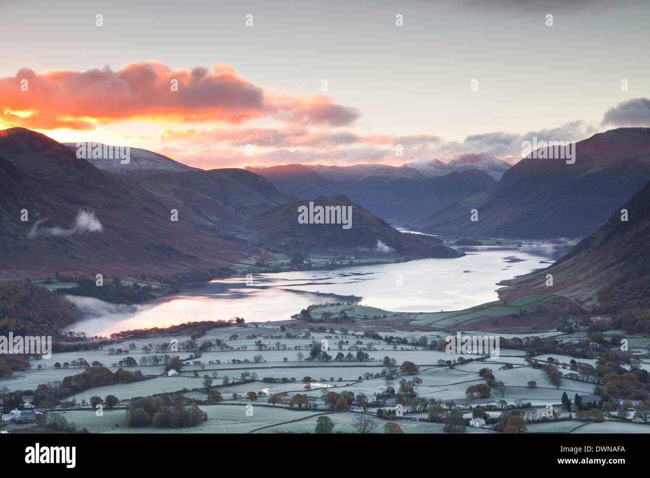Crummock Water and the surrounding fells in the Lake District National ...