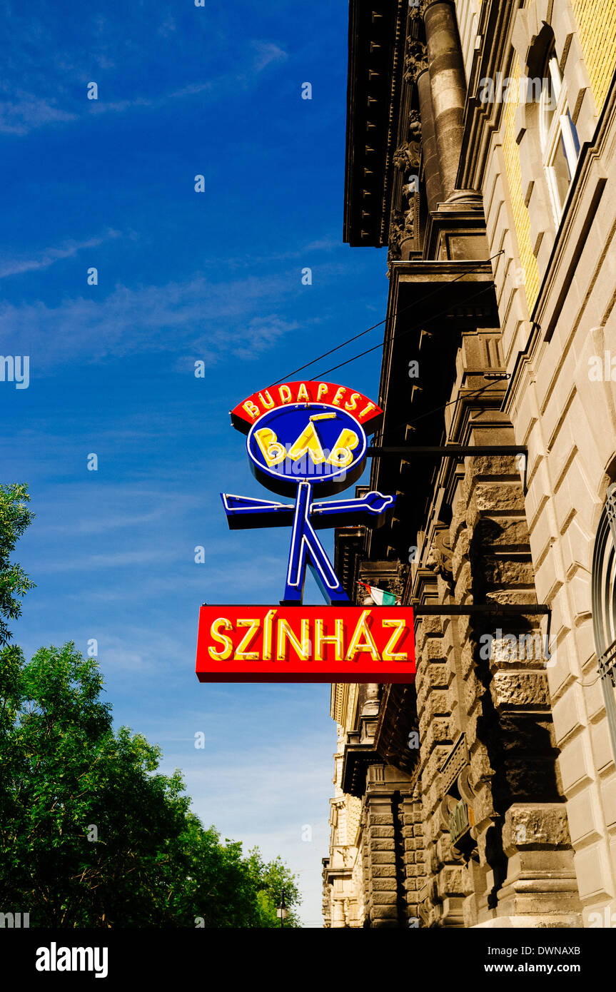 Bar sign, Budapest Stock Photo - Alamy