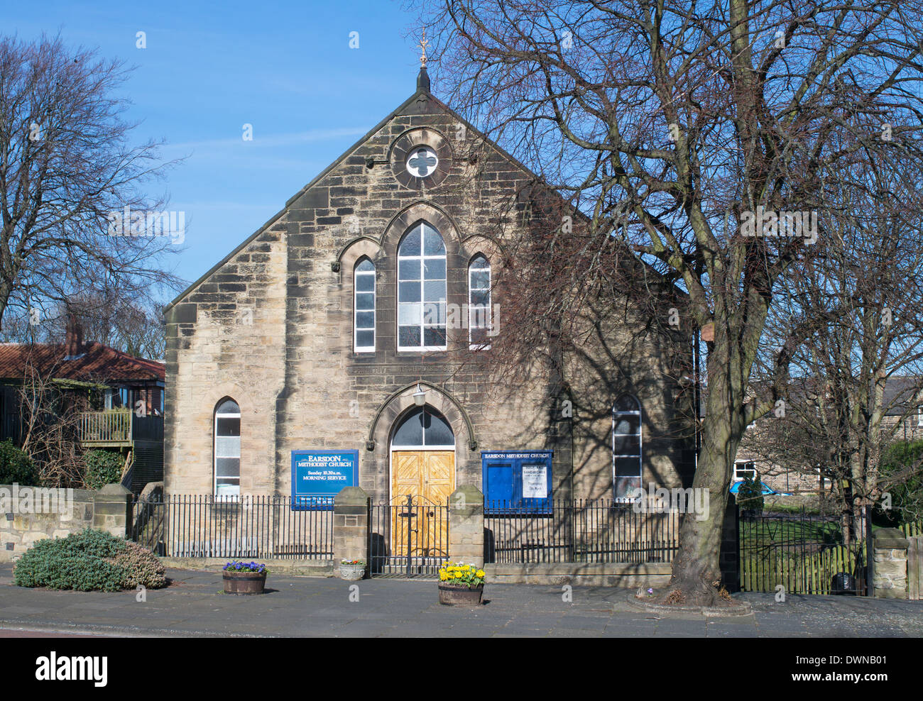 Earsdon village Methodist church north east England UK Stock Photo - Alamy