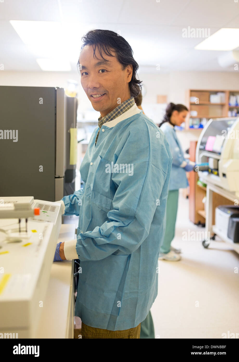 Scientist Working In Laboratory Stock Photo - Alamy