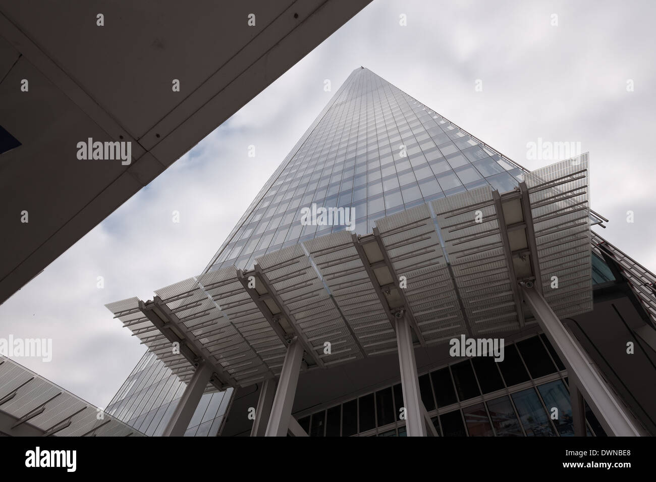 The Shard building close up view of modern architectural construction ...