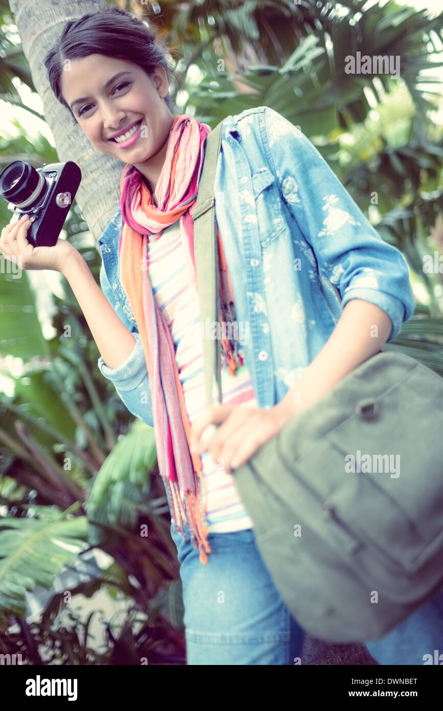Happy photographer standing outside smiling at camera Stock Photo - Alamy