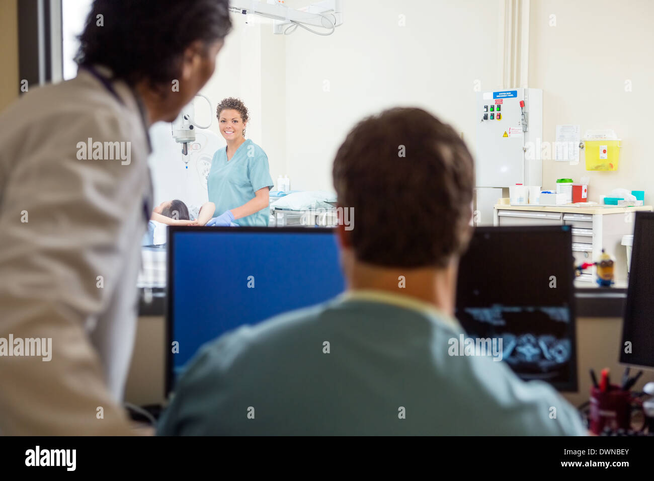 Medical Team In CT Scan Lab Stock Photo - Alamy