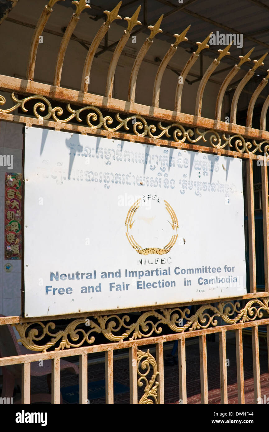A sign marks the location of the Neutral and Impartial Committee for ...