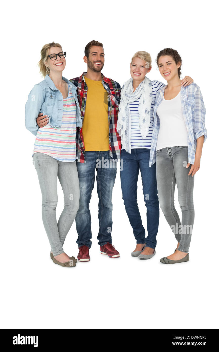 Full length portrait of casually dressed people Stock Photo - Alamy