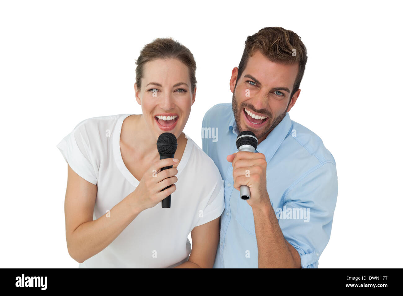 Smiling microphones hi-res stock photography and images - Alamy