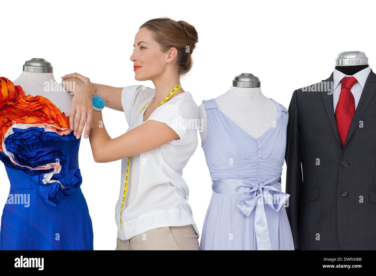 Female fashion designer and mannequins Stock Photo - Alamy