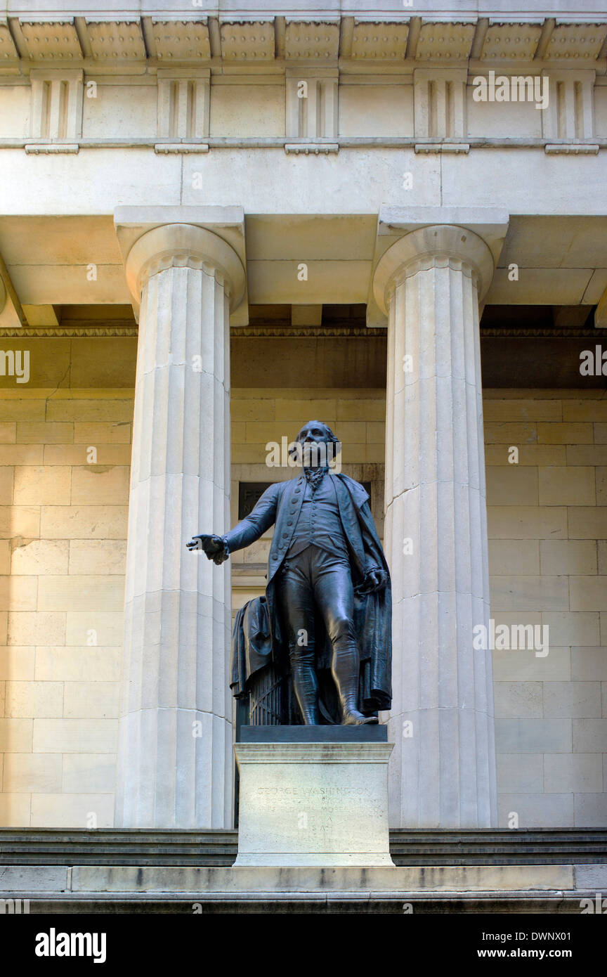 George Washington Monument in front of Federal Hall, New York City, New ...