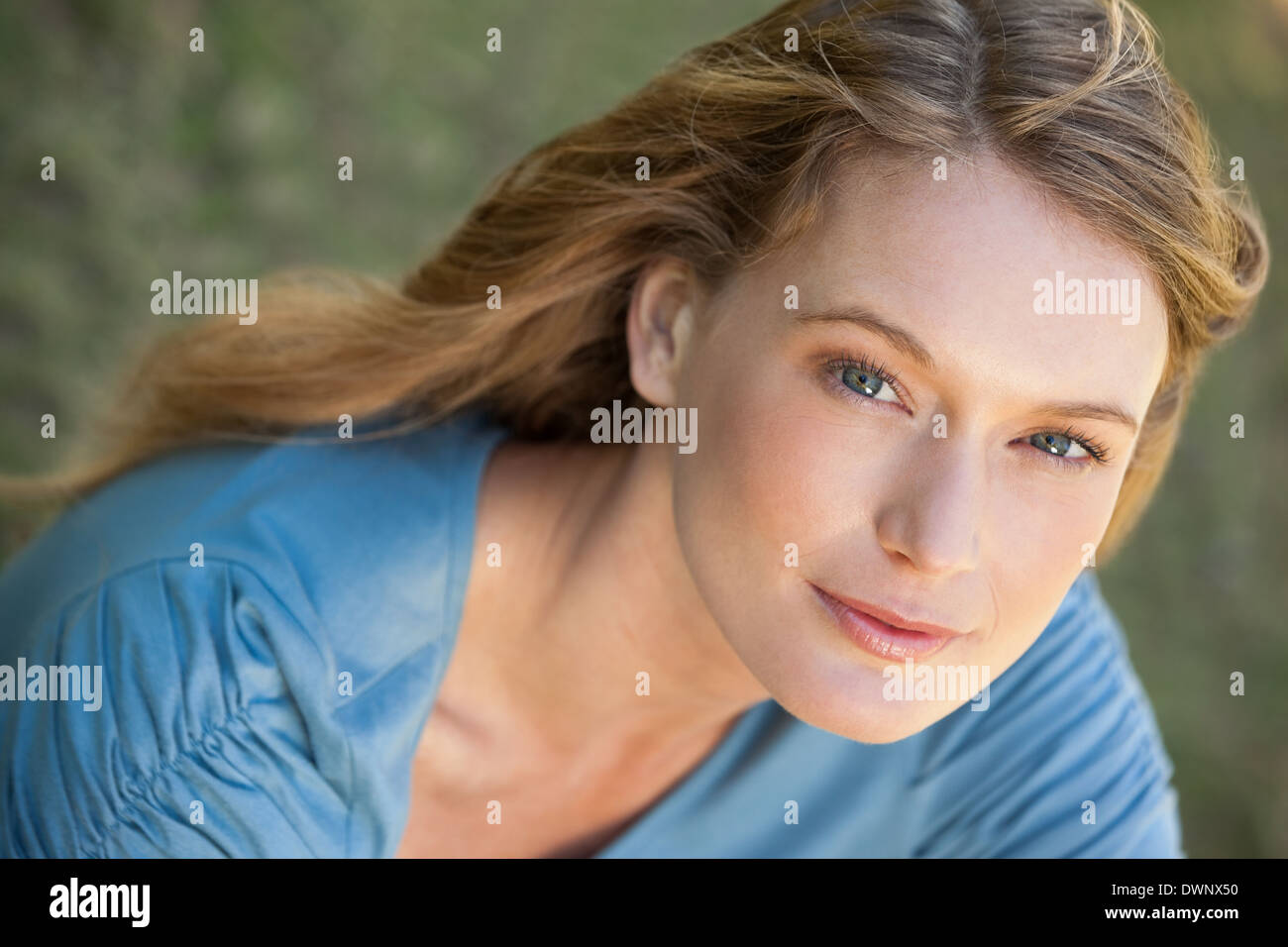 Close-up portrait of a beautiful relaxed woman Stock Photo - Alamy