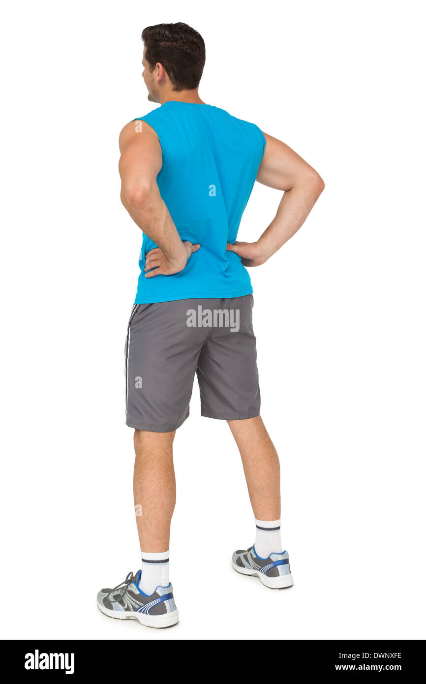 Rear view a man Cut Out Stock Images & Pictures - Alamy
