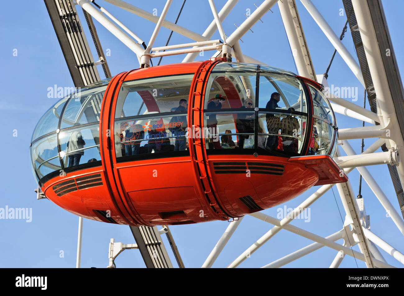 London Eye passenger cabins on South Bank, The wheel, one of London ...