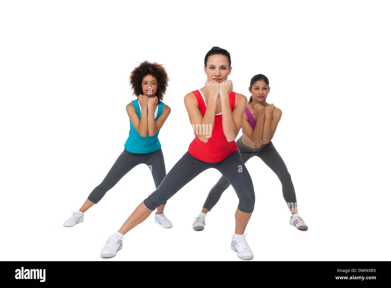 Young sporty women doing Cut Out Stock Images & Pictures - Alamy