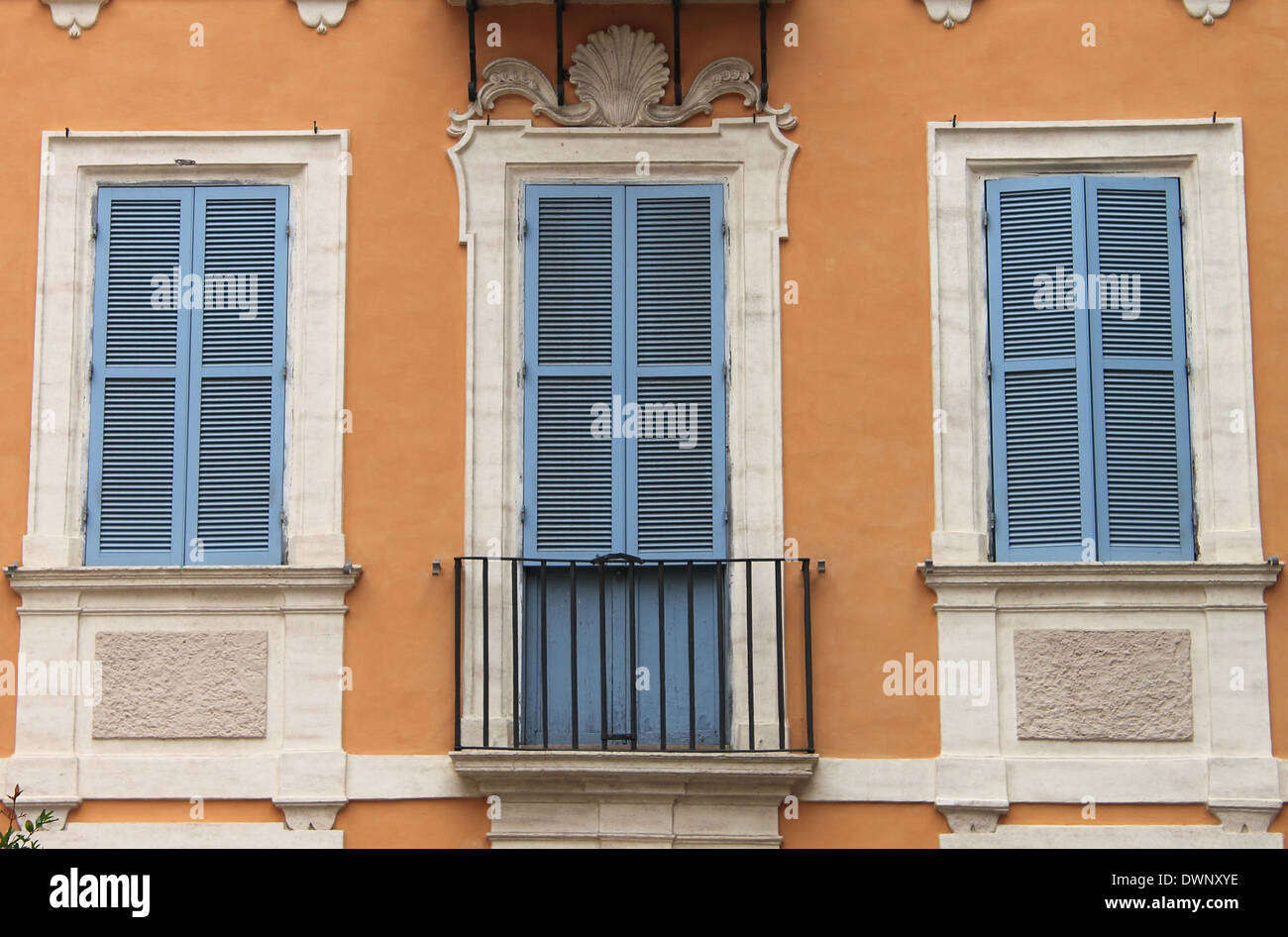 Italian style shutters in a renaissance palace Stock Photo - Alamy