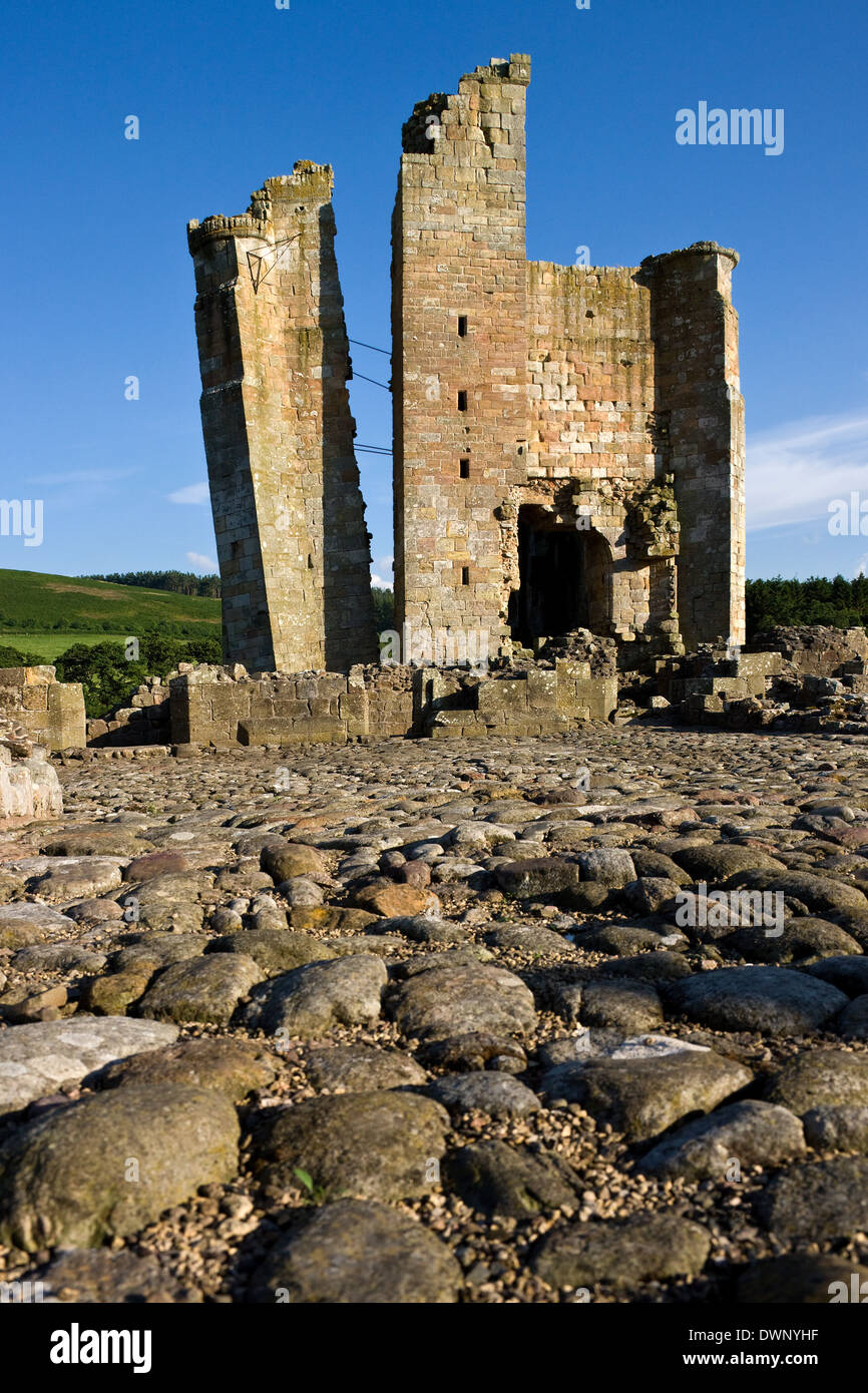 Edlingham Castle near Alnwick in Northumberland in northeast England ...