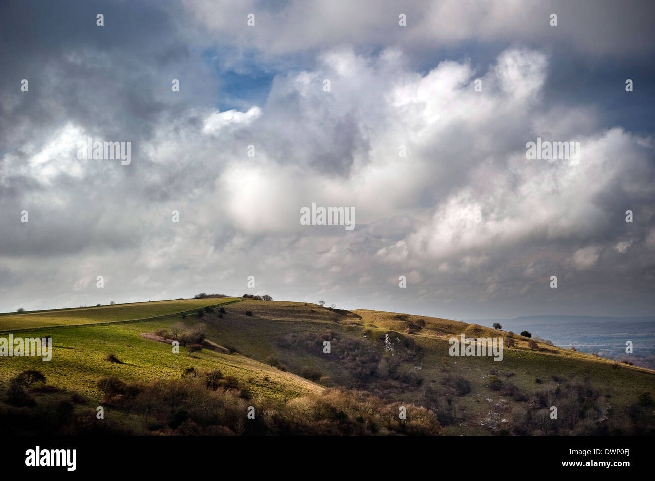 Kithurst Hill on the South Downs near Storrington, West Sussex, UK ...