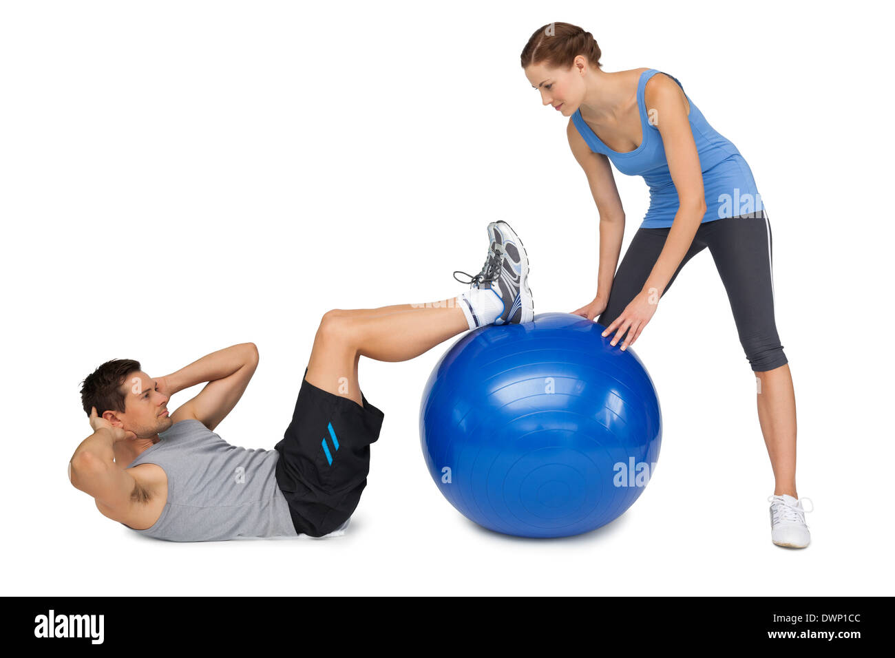 Healthy fit man exercises Cut Out Stock Images & Pictures - Alamy