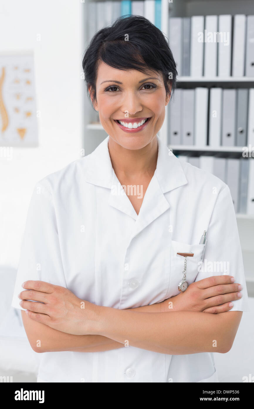 Portrait of a smiling confident female doctor Stock Photo - Alamy