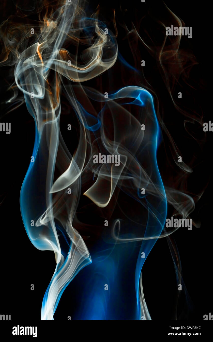 color abstract smoke isolated black background Stock Photo - Alamy