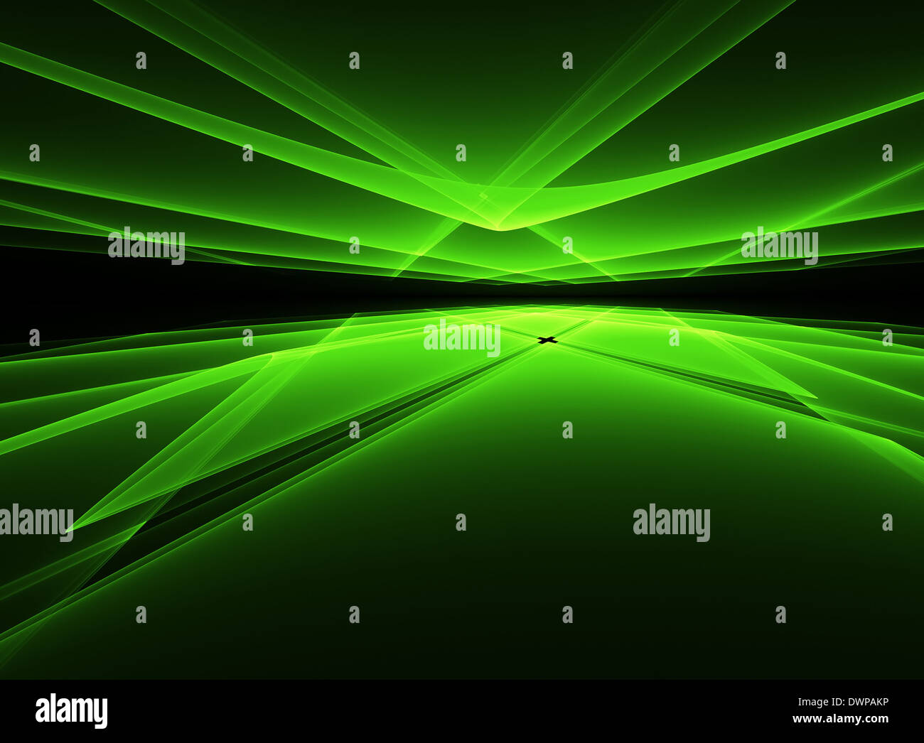 Abstract green tech 3d perspective background Stock Photo - Alamy