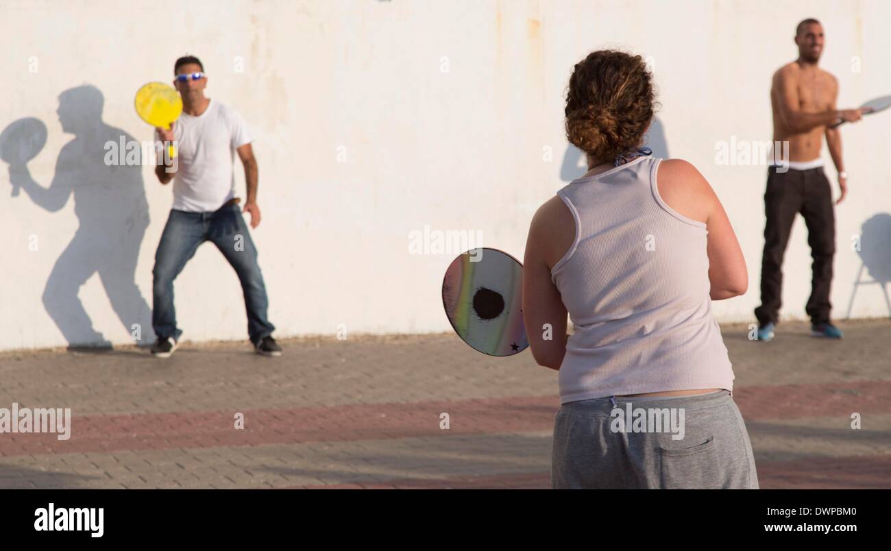 Tel aviv israel beach matkot hi-res stock photography and images - Alamy