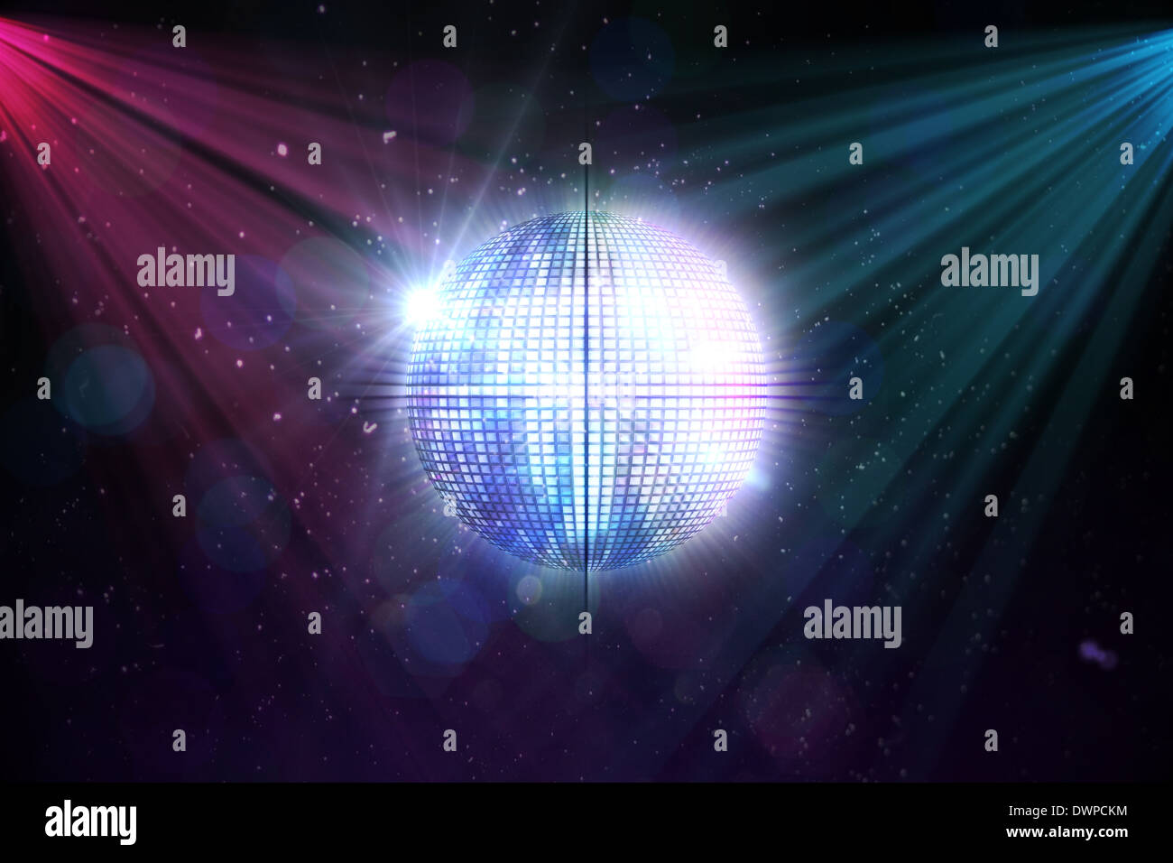Digitally generated disco ball Stock Photo - Alamy