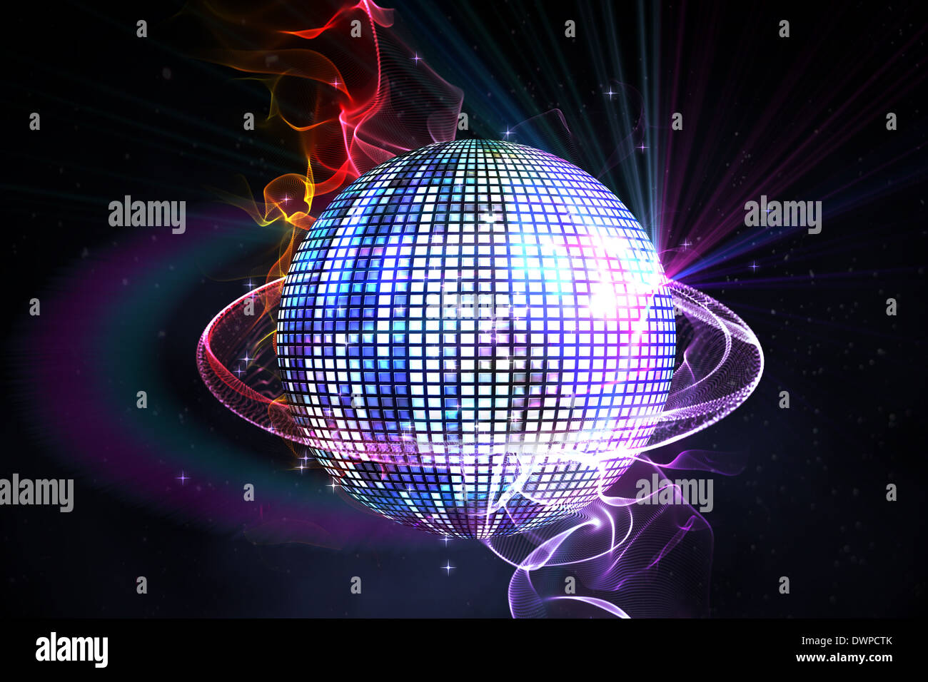 Digitally generated disco ball Stock Photo - Alamy