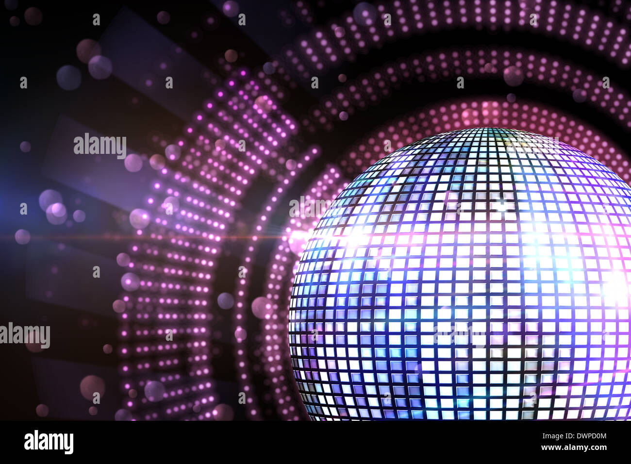 Digitally generated disco ball Stock Photo - Alamy