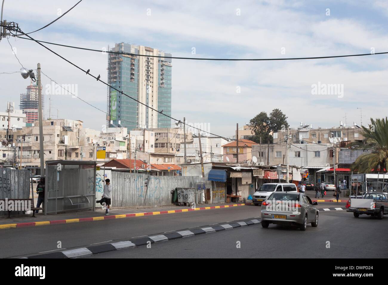 old buildings in poor Southern neighbourhood Florentin in Tel Aviv near ...