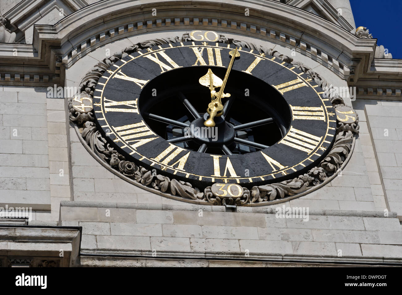 Historic Clock of St Paul's Cathedral, London, England, United Kingdom ...