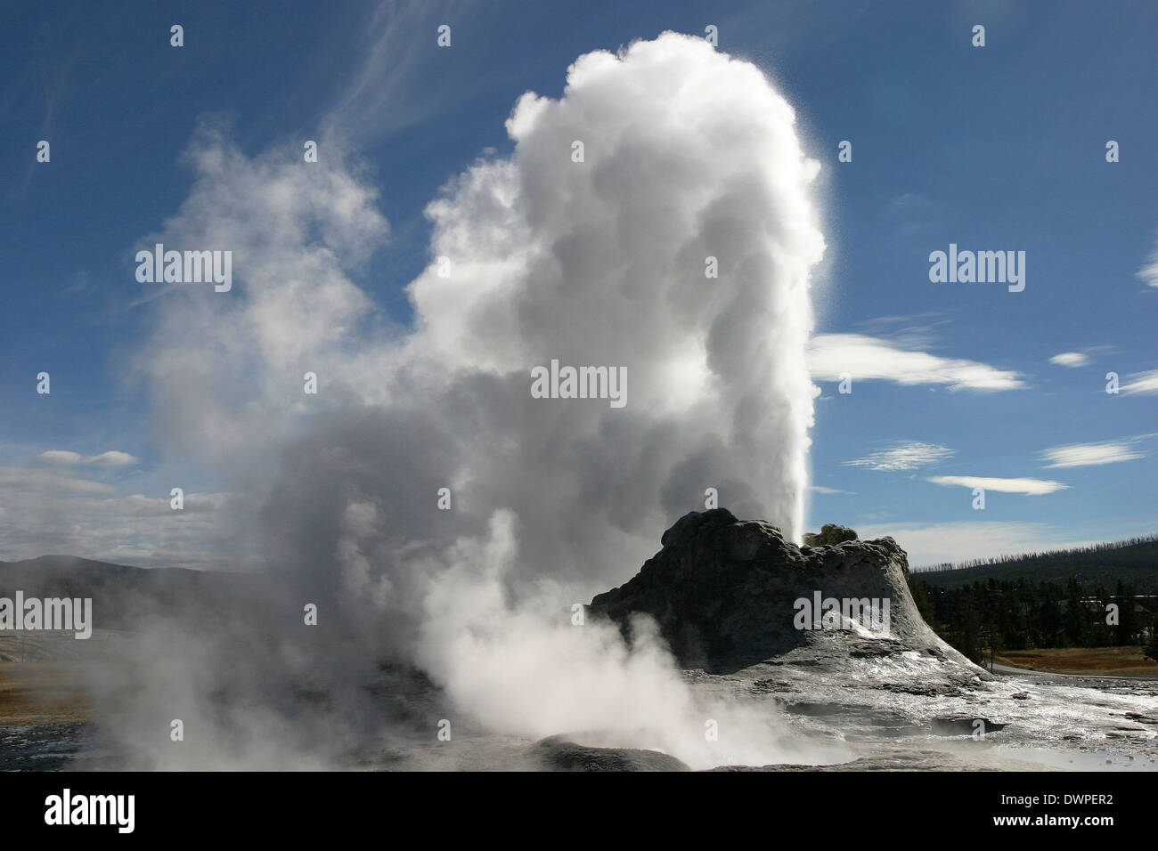 Castle Geyser Yellowstone National Park Stock Photo - Alamy