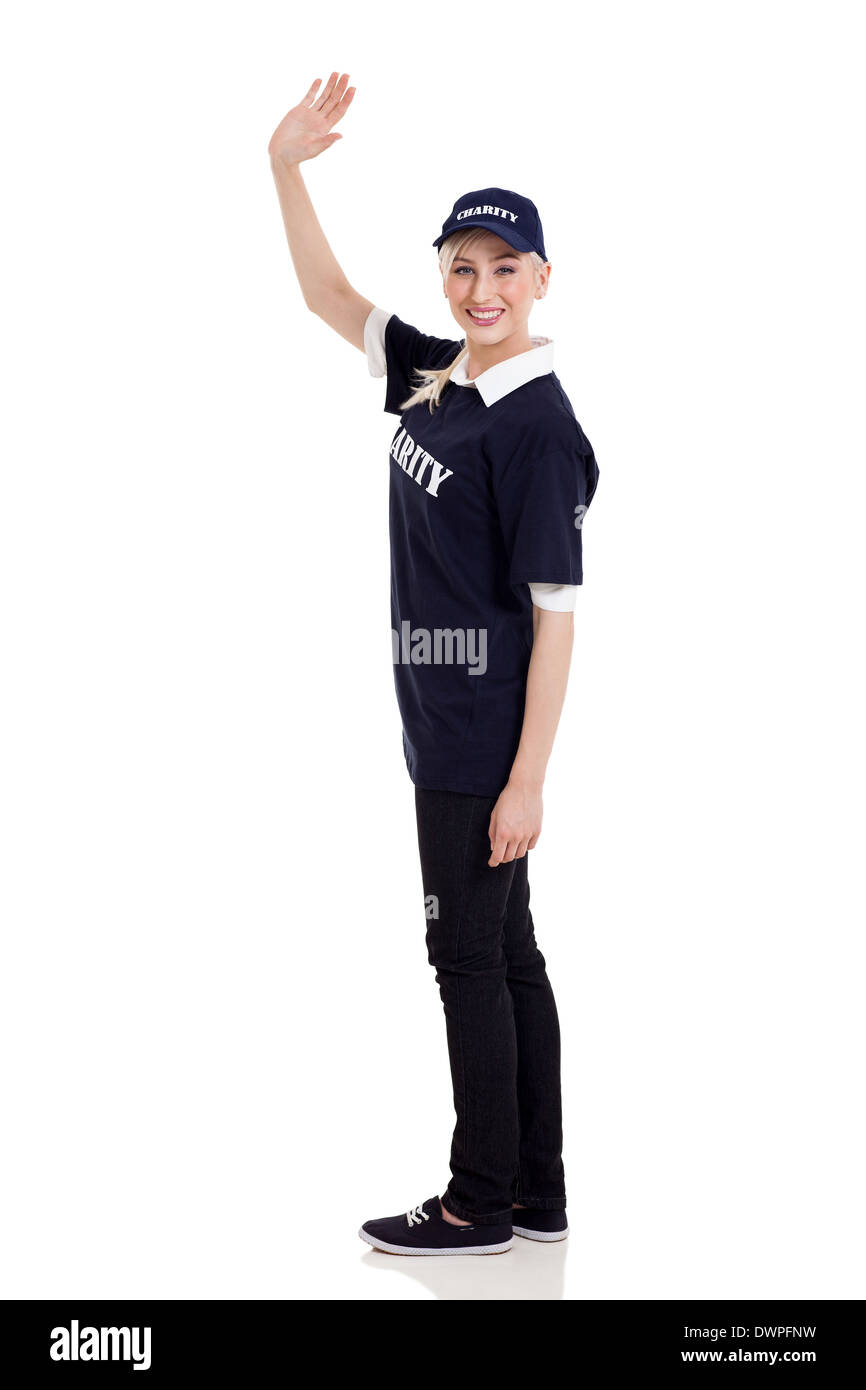 Worker waving hi-res stock photography and images - Alamy