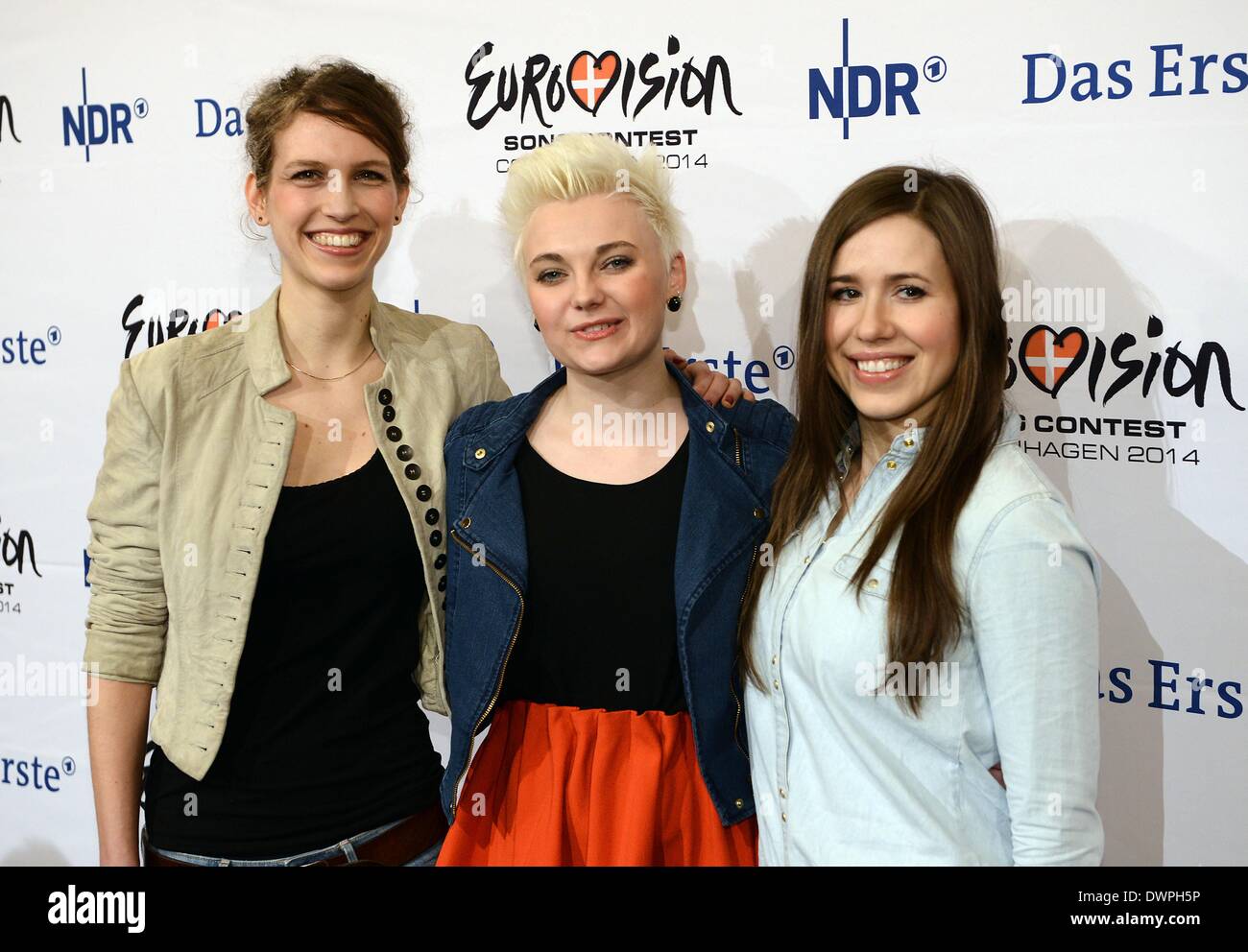 Cologne, Germany. 12th Mar, 2013. The members of the band 'Elaiza' pose ...