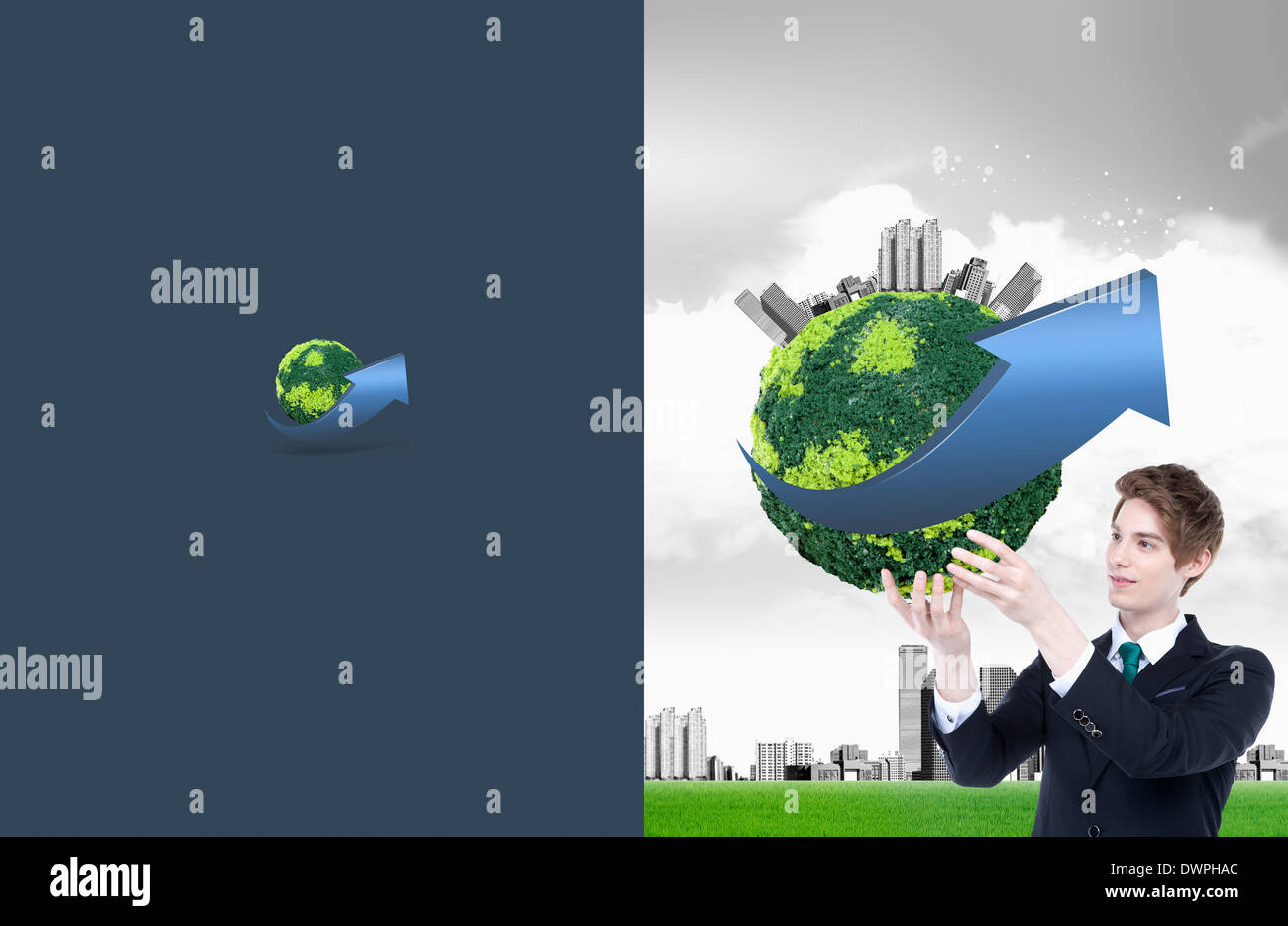 business booklet template featuring business people in illustrated ...