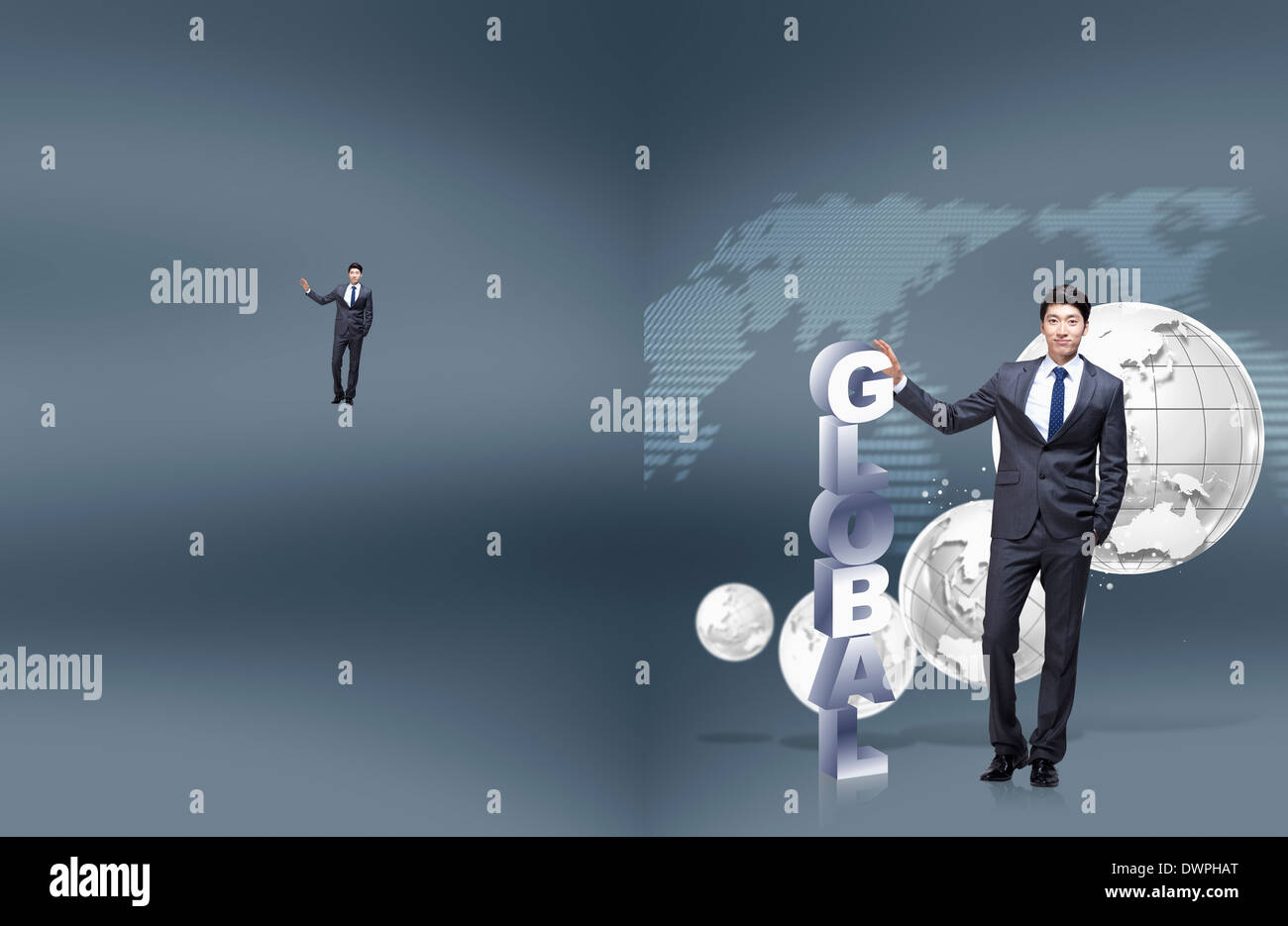 business booklet template featuring business people in illustrated ...