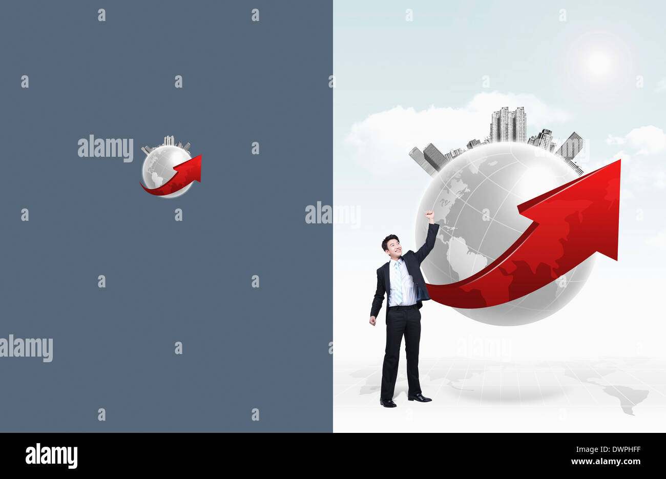business booklet template featuring business people in illustrated ...