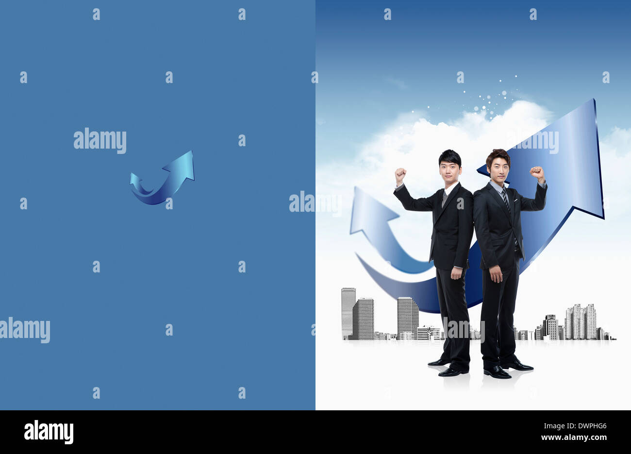 business booklet template featuring business people in illustrated ...
