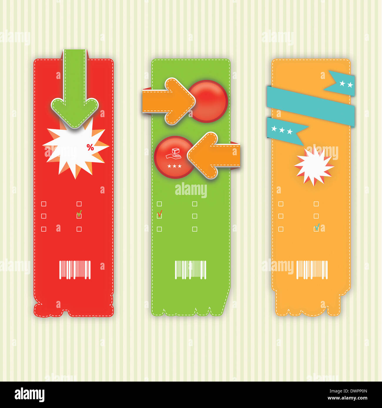 illustration template of memo tags Stock Photo - Alamy